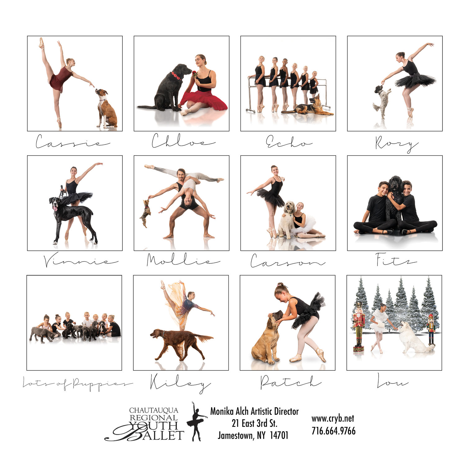 Pups ‘n Pirouettes 2020 Calendar! – Chautauqua Regional Youth Ballet